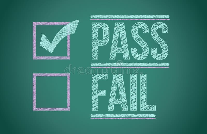 Check Mark for Pass Selection Stock Illustration - Illustration of ...