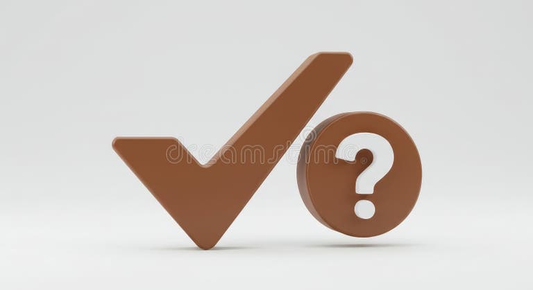 Check Mark and Question Mark Stock Illustration - Illustration of ...