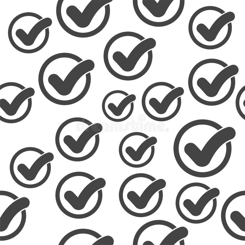 Check Mark Seamless Pattern Stock Illustrations – 2,633 Check Mark ...