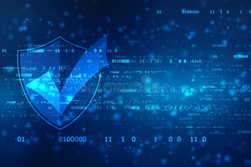 Check Mark Shield Security Concept Background Stock Illustrations ...