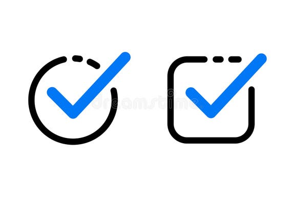 Check Mark Sign Icon. Checklist Symbol Sign Vector Collection Stock ...