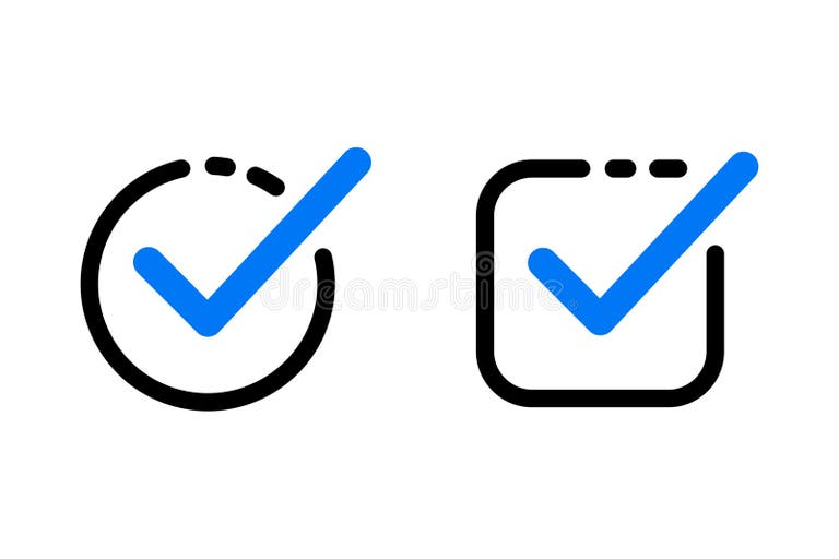Check Mark Sign Icon. Checklist Symbol Sign Vector Collection Stock ...