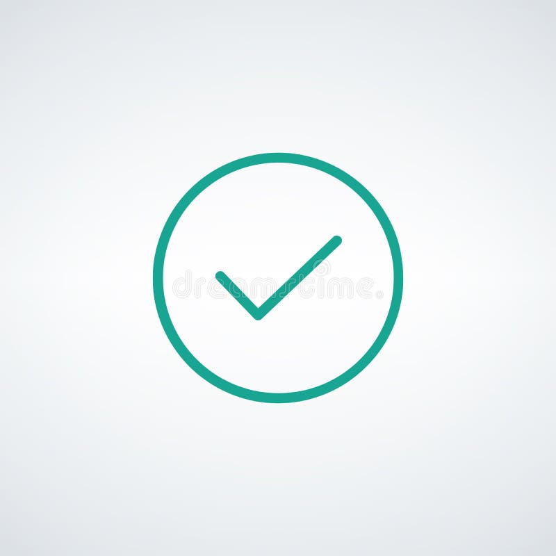 Tick Sign Circle. Blue Checkmark Icon. Choice Button, Correct Sign ...