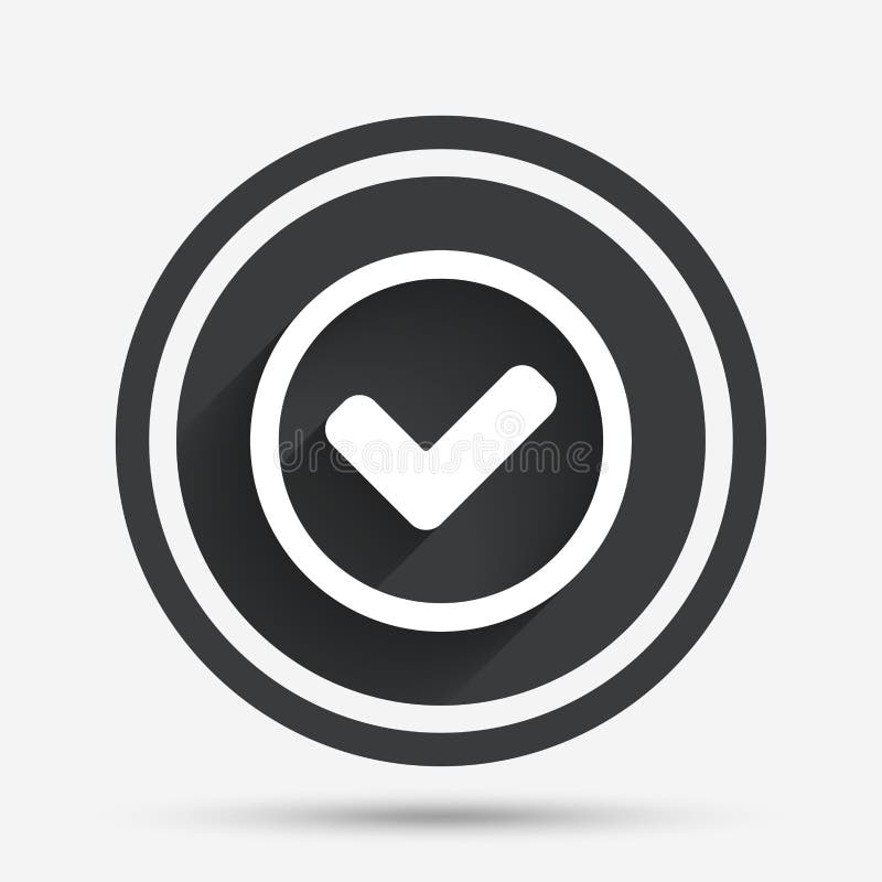 Check Mark Sign Icon. Yes Circle Symbol Stock Vector - Illustration of ...