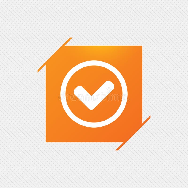 Check Mark Sign Icon. Yes Circle Symbol Stock Vector - Illustration of ...