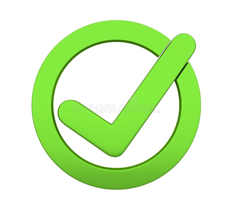 Check Mark Sign Isolated stock illustration. Illustration of sign ...