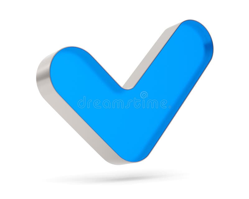 Check Mark Sign on White Background. Isolated 3D Illustration Stock ...