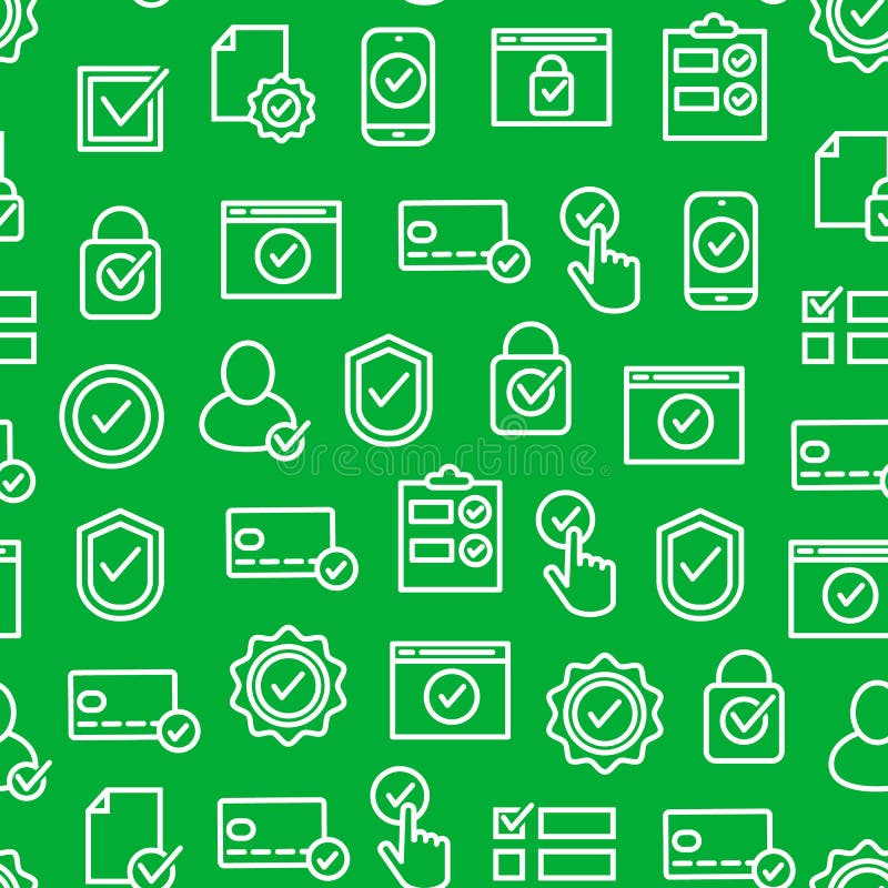 Check Mark Signs Thin Line Border or Frame. Vector Stock Vector ...