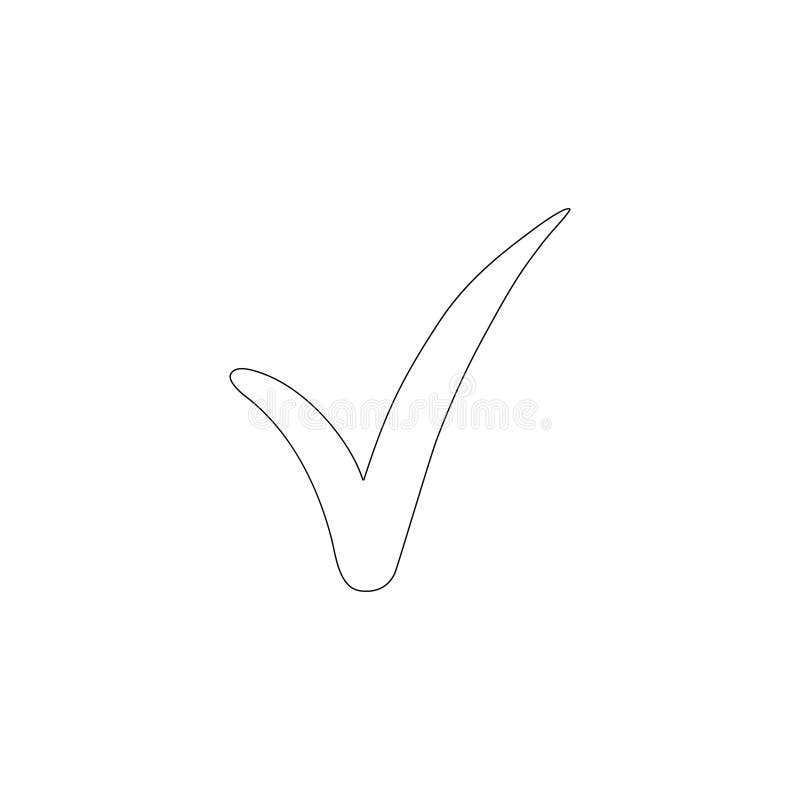 Check Mark. Flat Vector Icon Stock Vector - Illustration of confirm ...