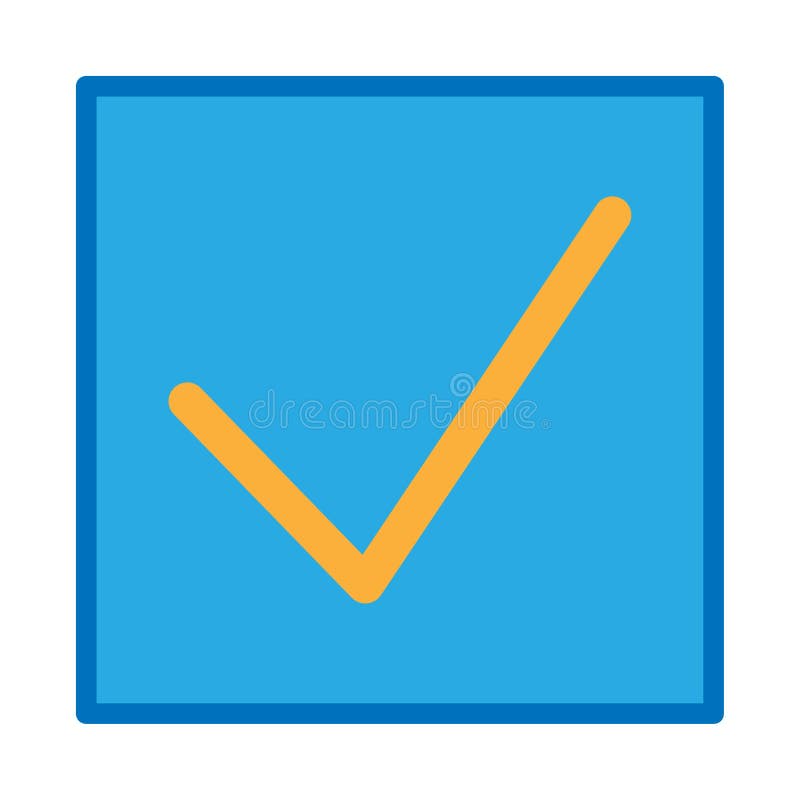 Check Mark Square. Tick Icon. Vector Illustration. Stock Image Stock ...