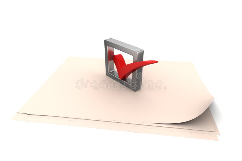 Check mark in square stock illustration. Illustration of checkmark ...
