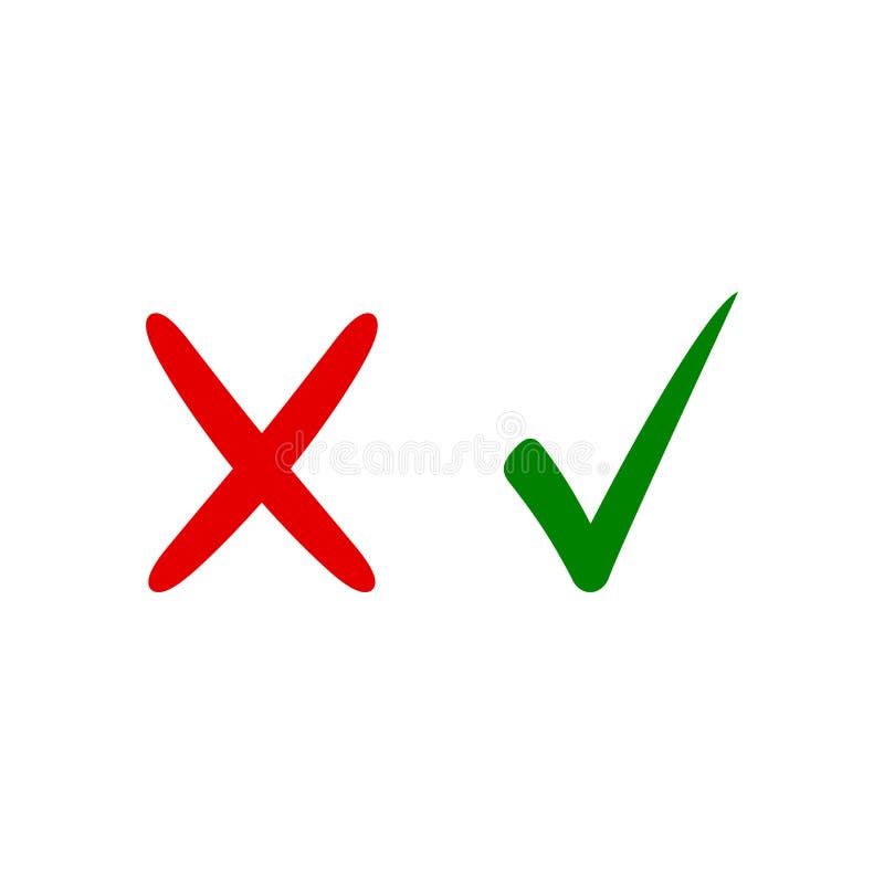 Check Mark Sign Approved and Reject Stock Vector - Illustration of ...
