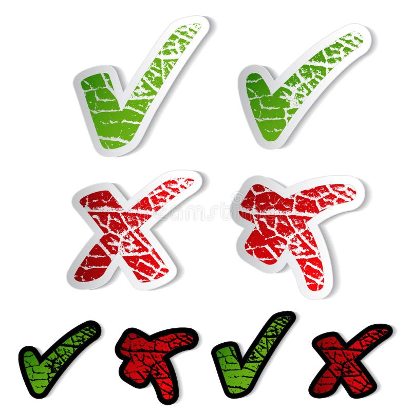 Check mark stickers stock vector. Illustration of green - 22468657