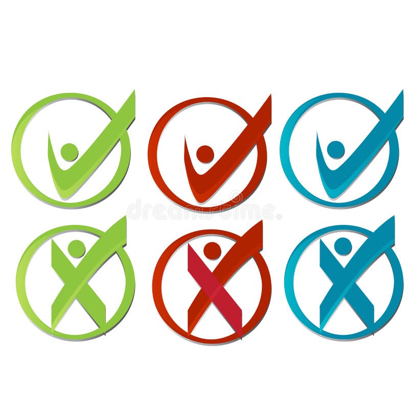 Check Mark Stickers Image Set Vector Design Stock Vector - Illustration ...