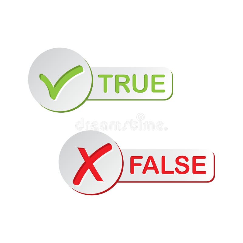 Buttons True False Stock Illustrations – 226 Buttons True False Stock ...