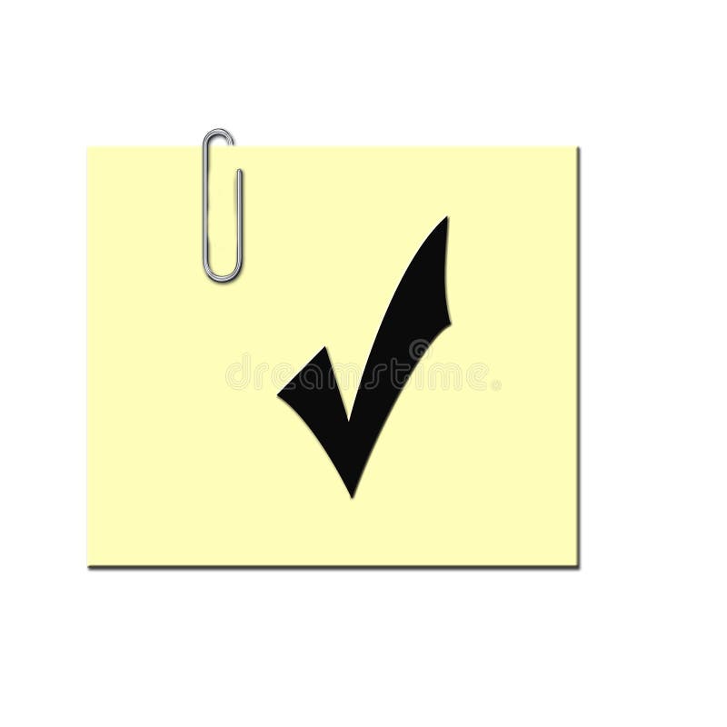 Check Mark Sticky Note Stock Illustrations – 299 Check Mark Sticky Note ...