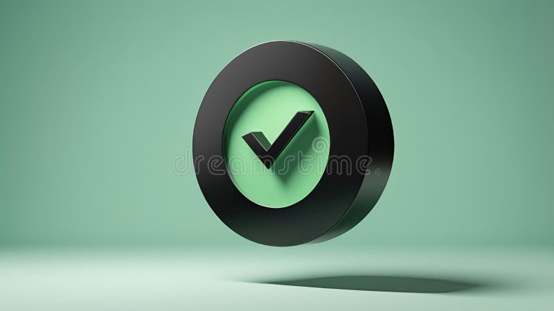 Check Mark Symbol in Black Color Stock Illustration - Illustration of ...