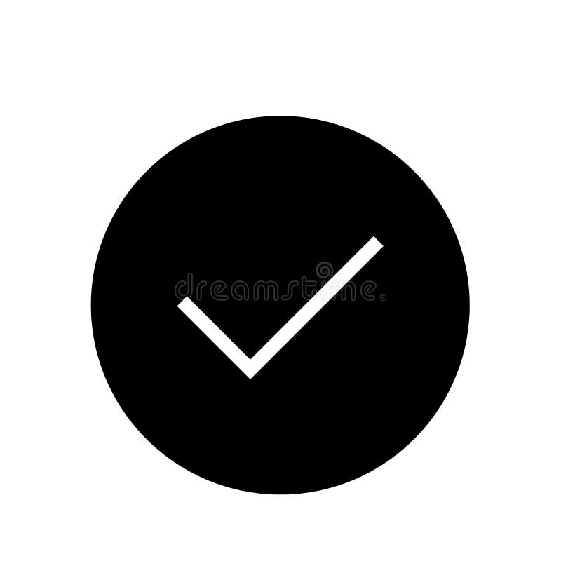Check Mark Symbol Flat Black Icon Vector Illustration Stock Vector ...