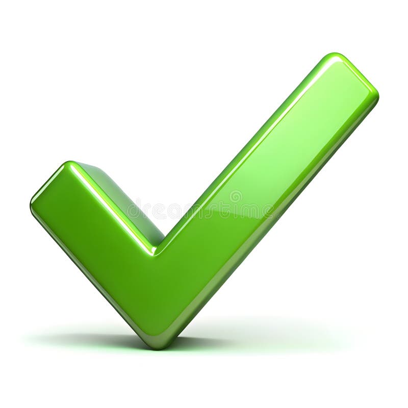 Check Mark Symbol Isolated on White Background Stock Illustration ...