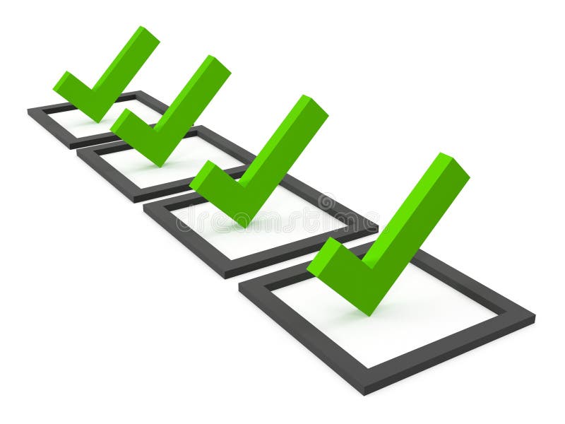 Check Mark Symbol and List stock illustration. Illustration of test ...