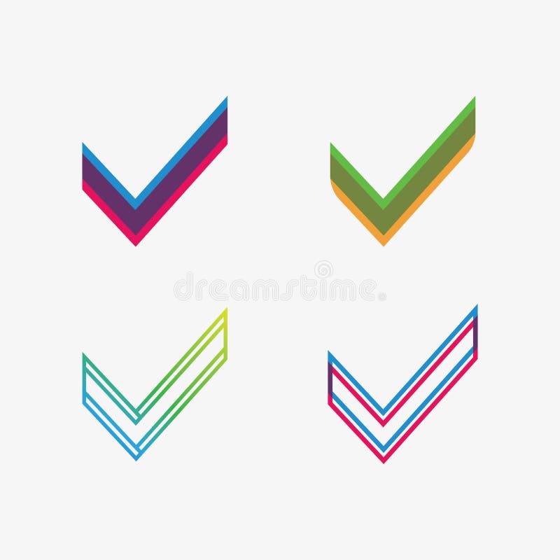 Check Mark Symbol and Logo Icon Stock Photo - Image of symbol ...