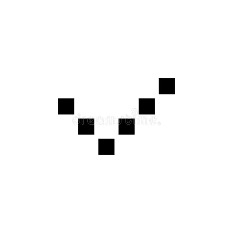 Check Mark Symbol. Vector Icon. Pixel Art and Dot Style Stock ...