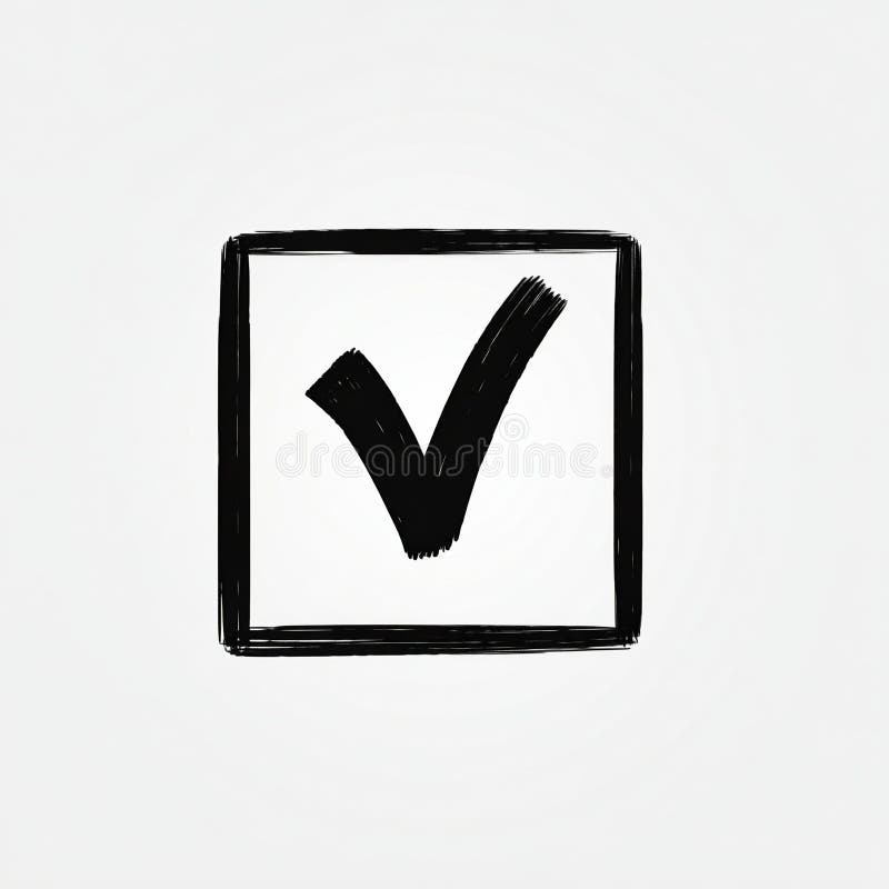 Check Mark or Tick in Box. EPS Vector Icon Isolated on Transparent ...