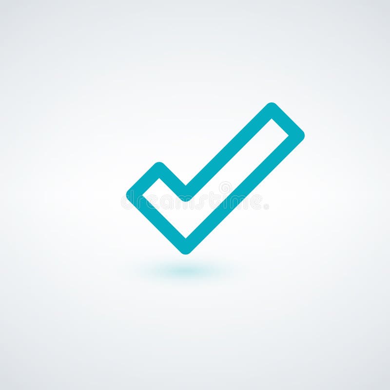 Check Mark Tick Icon, Correct Symbol Illustration. Stock Vector ...
