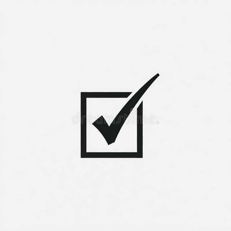 Check Mark or Tick in Box. EPS Vector Icon Isolated on Transparent ...