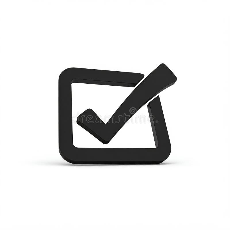 Check Mark or Tick in Box. EPS Vector Icon Isolated on Transparent ...