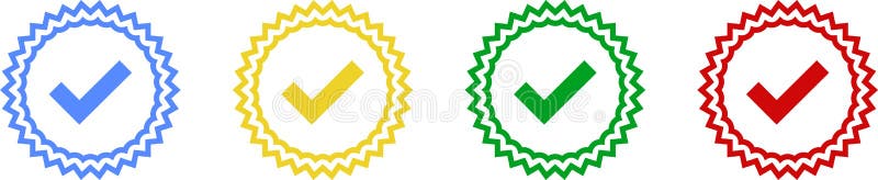 Check Mark Tick Verification Icon Symbol Vector. Verified Check Mark ...