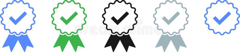 Check Mark Tick Verification Icon Symbol Vector. Verified Check Mark ...