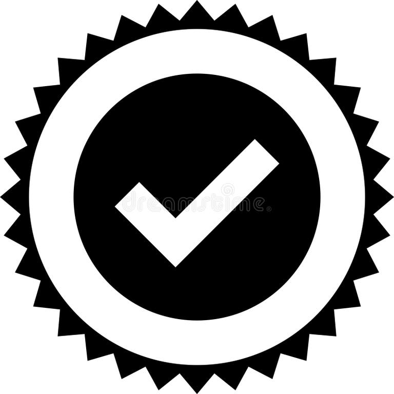 Check Mark Tick Verification Icon Template Vector Stock Illustration ...