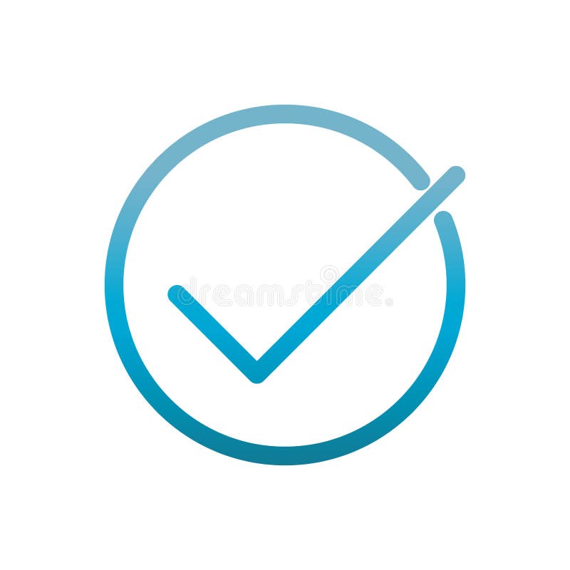 Check Mark User Interface Blue Gradient Stock Vector - Illustration of ...