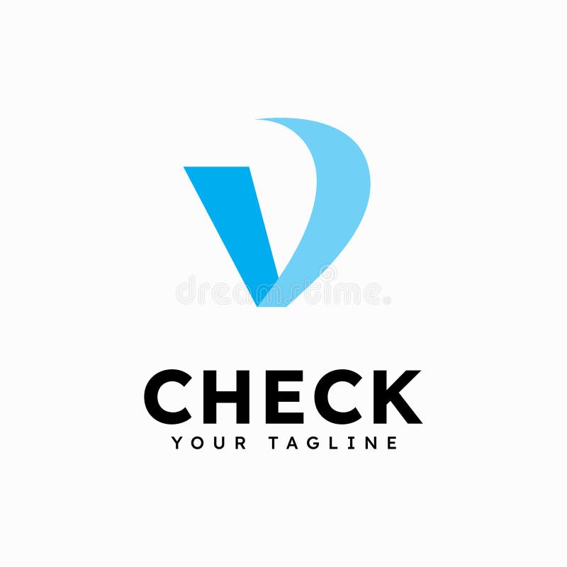 Check Mark V Logo Design Symbol Stock Vector - Illustration of template ...