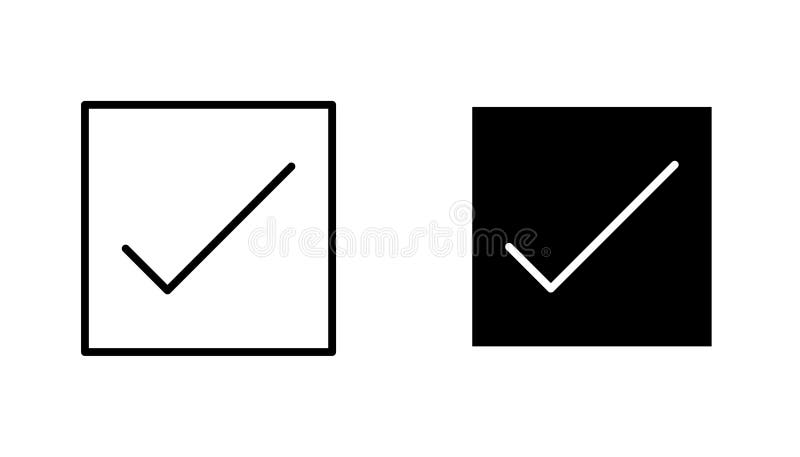 Check mark vecor icon set stock vector. Illustration of checkbox ...