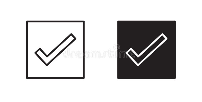 Check mark vecor icon set stock vector. Illustration of vote - 340707283