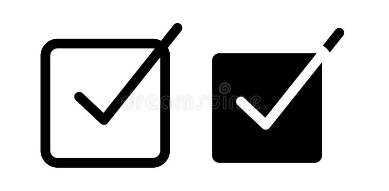 Check mark vecor icon set stock vector. Illustration of check - 340783737