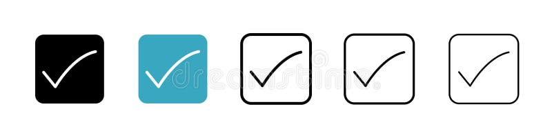 Check mark vecor icon set stock vector. Illustration of vote - 340900331