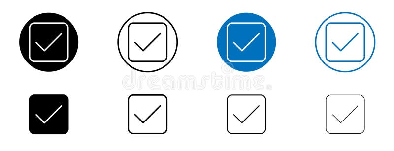 Check mark vecor icon set stock vector. Illustration of checkmark ...
