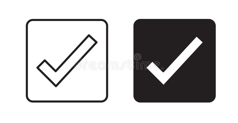 Check mark vecor icon set stock vector. Illustration of check - 340721565