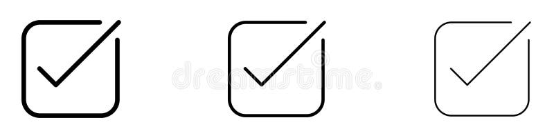 Check mark vecor icon set stock vector. Illustration of mark - 340849384