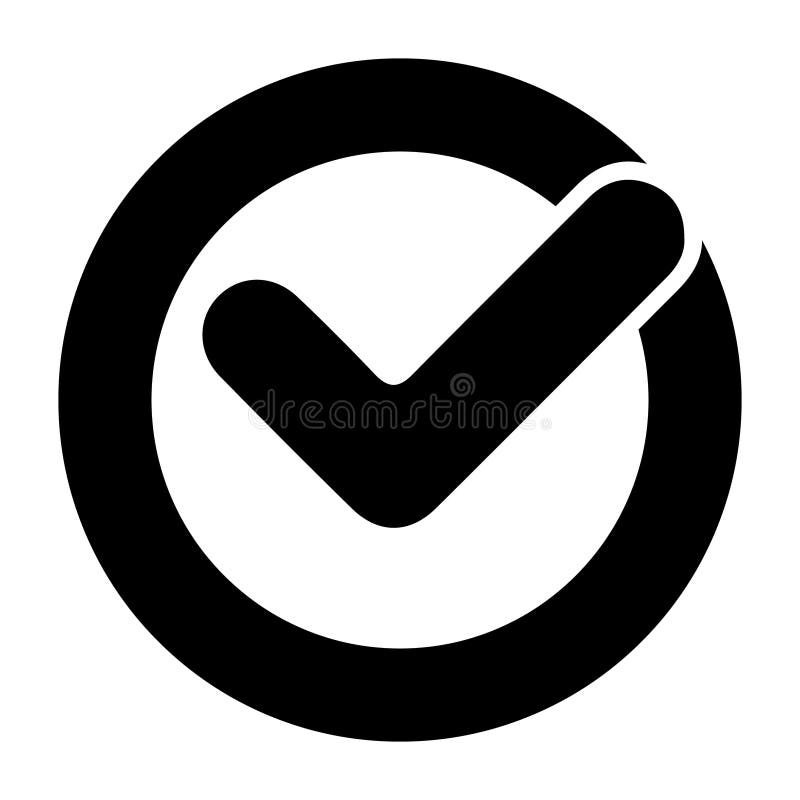 Check Mark Vector Icon. Checkmark Right Symbol Tick Sign. Ok Button ...