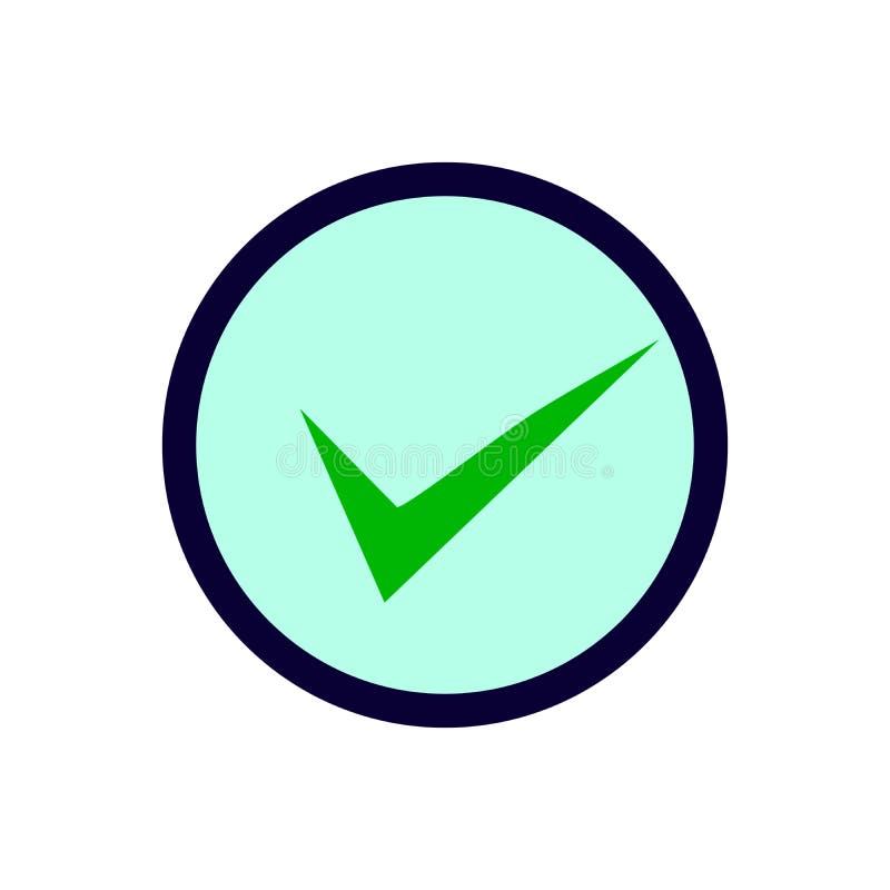 Check Mark Vector Icon. Checkmark Right Symbol Tick Sign. Ok Button ...