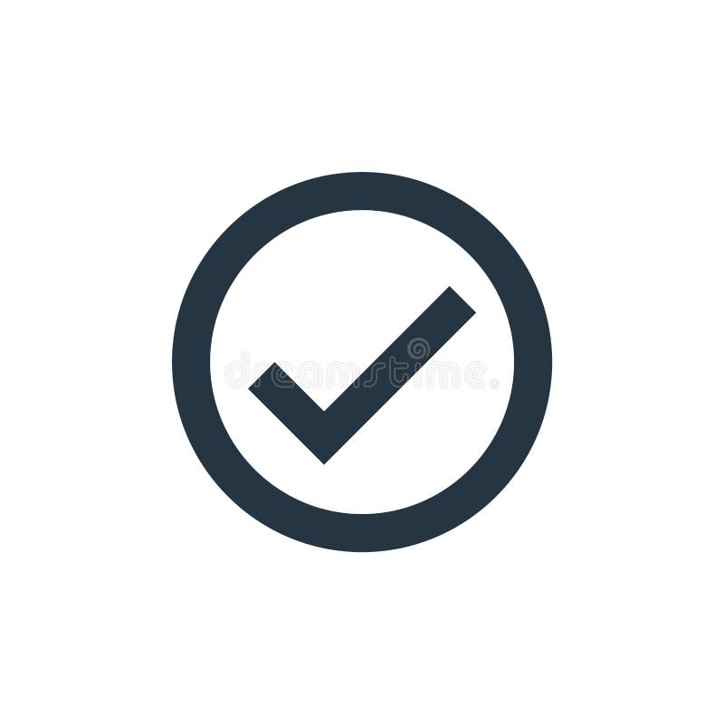 Check Mark Vector Icon. Check Mark Editable Stroke. Check Mark Linear ...