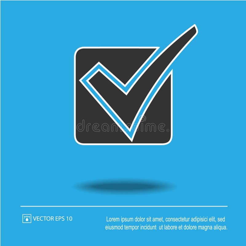 Check Mark Vector Icon Eps 10. Simple Isolated Illustration Stock ...