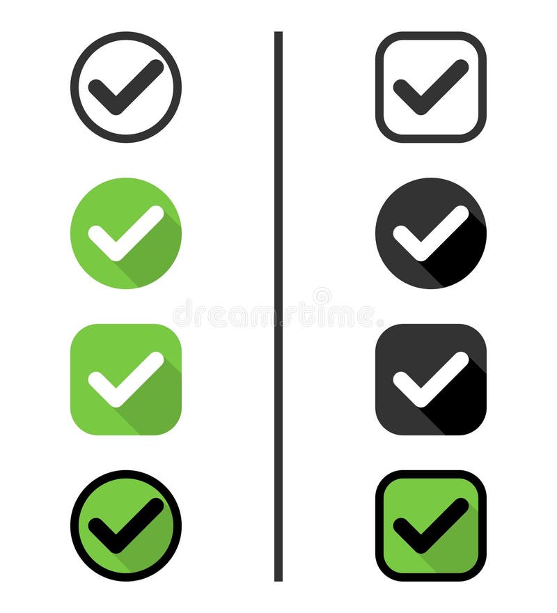Check Mark. Check Mark Vector Icons, Isolated Stock Vector ...