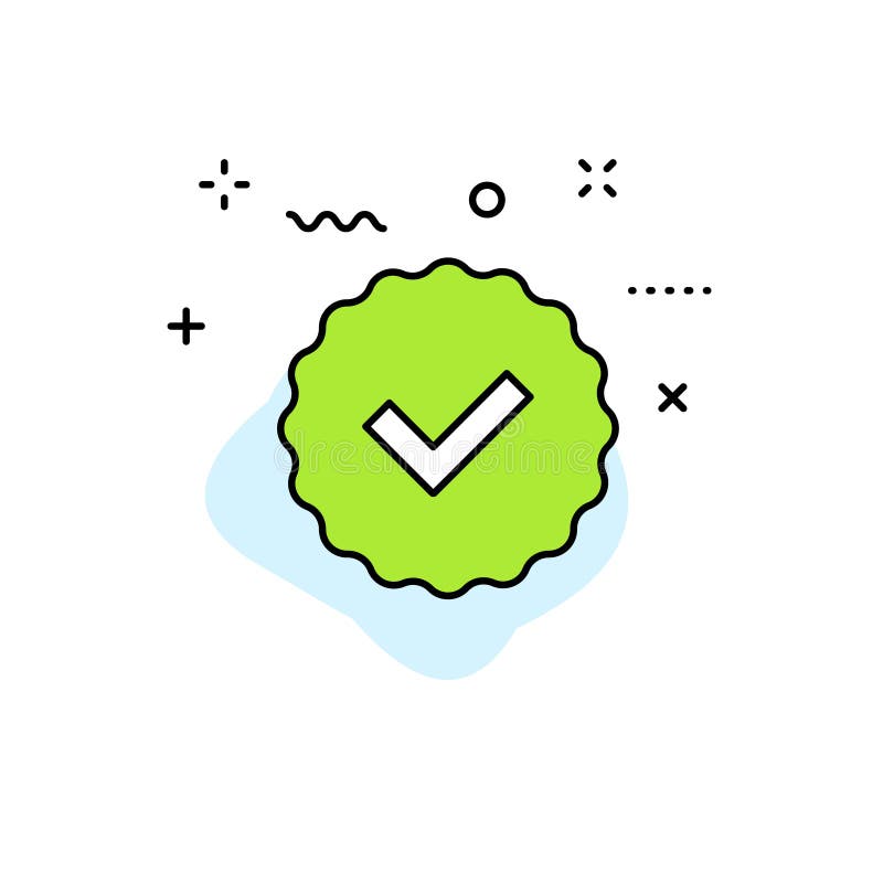 Check Mark Web Icons in Line Style. Stamp, Check List, Verified ...