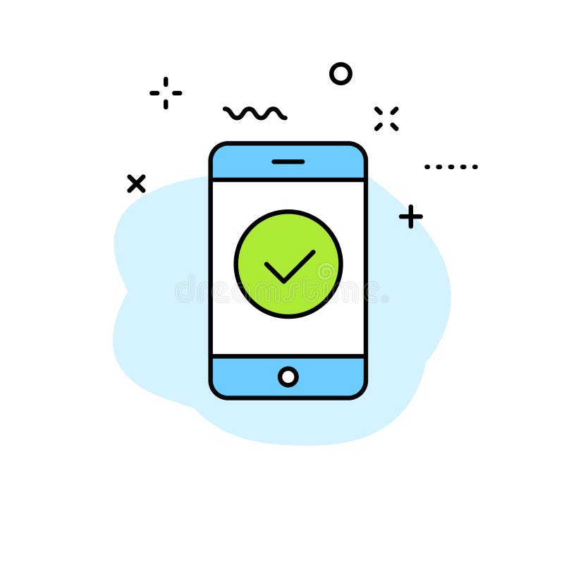 Check Mark Web Icons in Line Style. Stamp, Check List, Verified ...