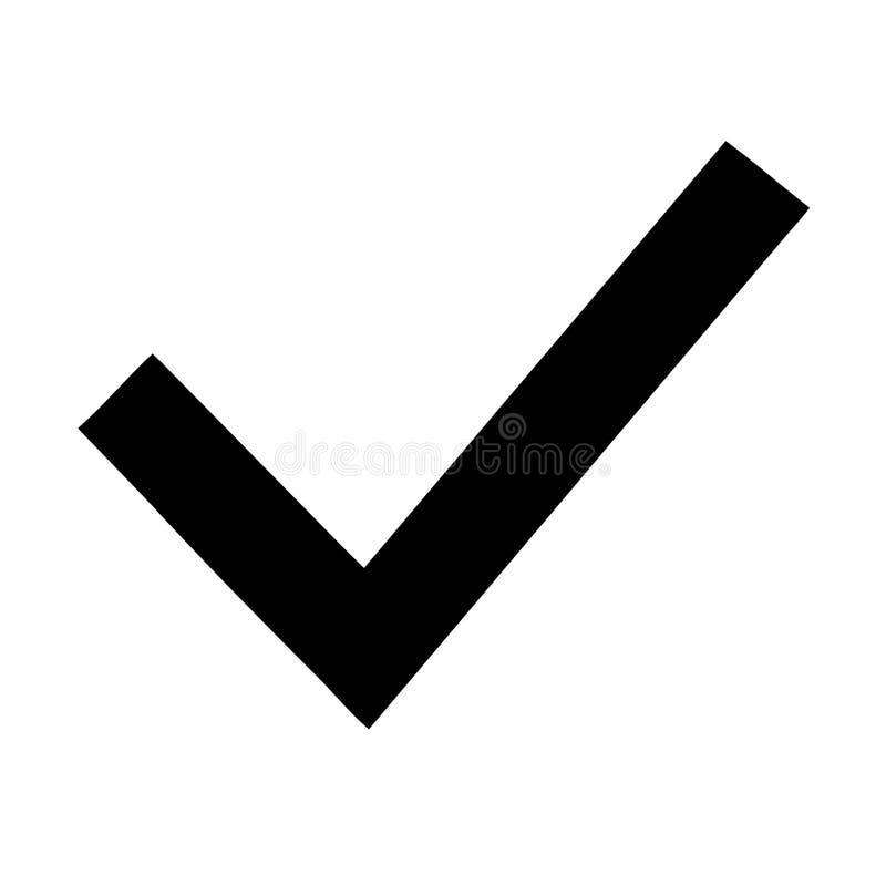 Check Mark on White Background Stock Illustration - Illustration of ...